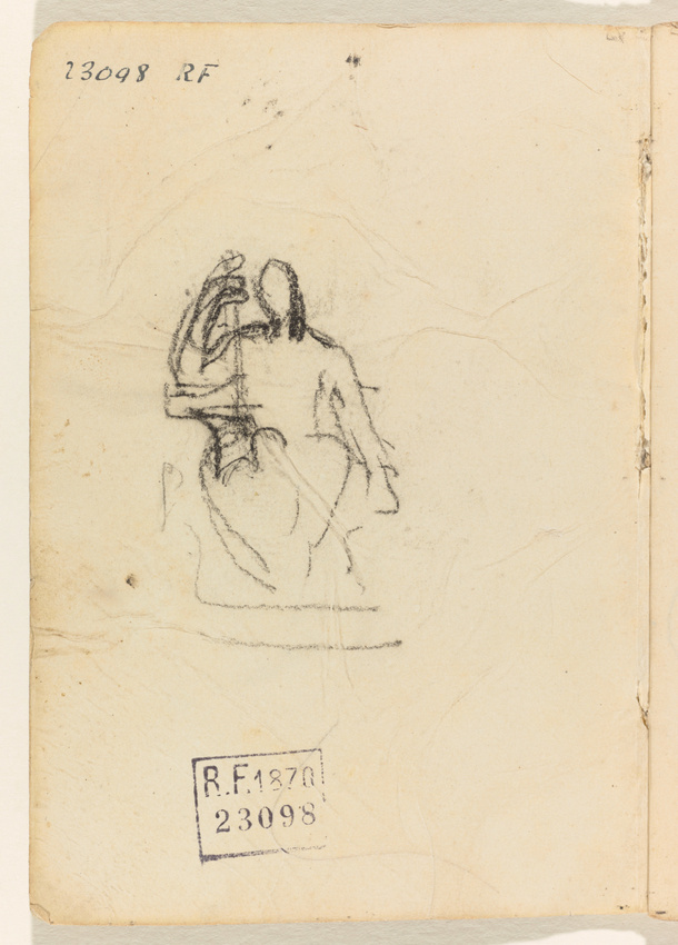 Esquisse d'un personnage assis, vu de face - Henri Chapu | Musée d'Orsay