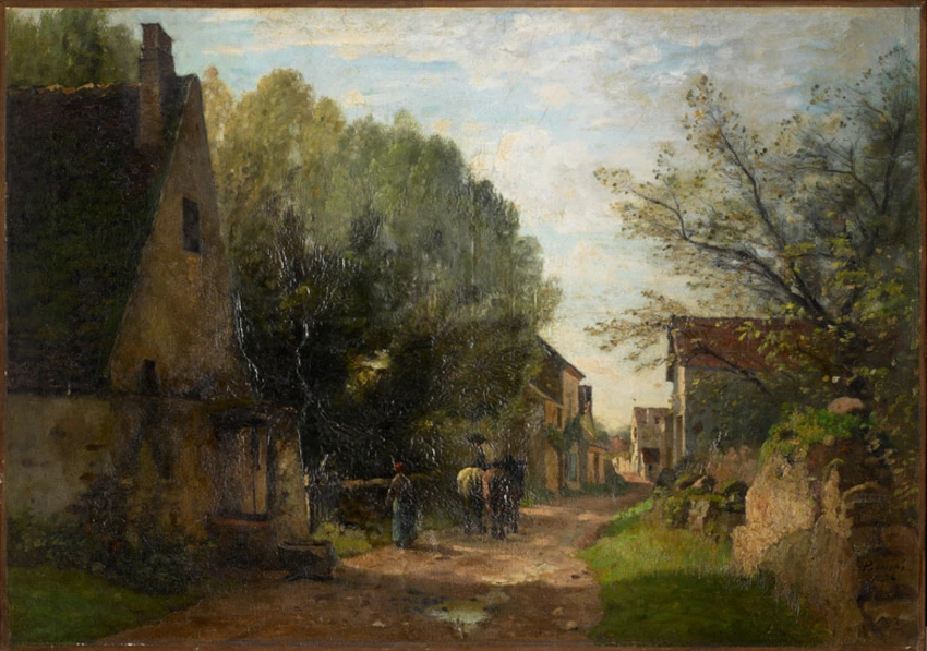Une rue à Luzancy - Louis Alexandre Bouché | Musée d'Orsay
