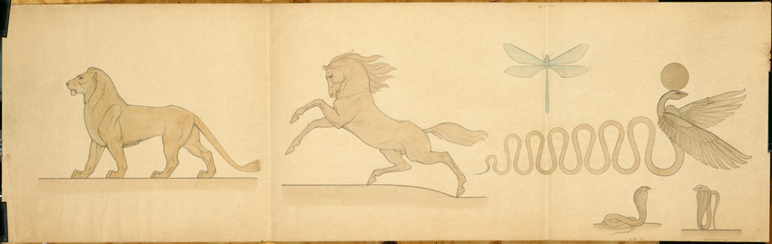 Etude préparatoire pour l'Enseignement progressif du dessin, lion ...