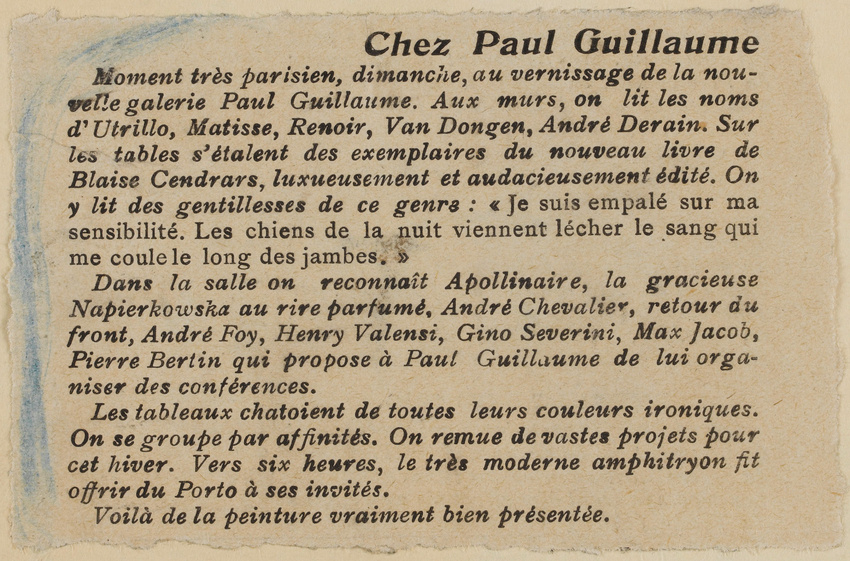 Chez Paul Guillaume - Anonyme | Musée de l'Orangerie