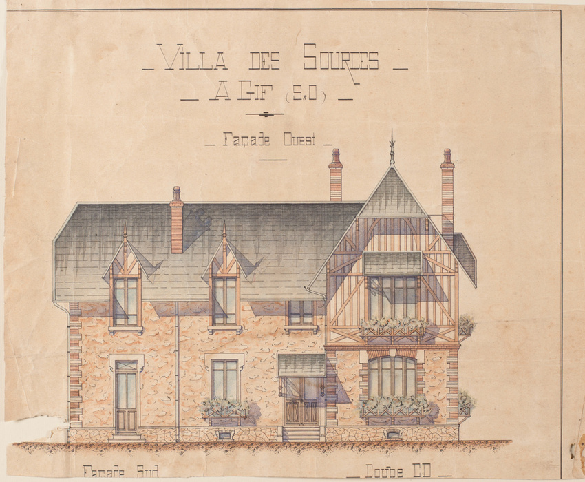 Villa des Sources à Gif, façade ouest - Paul Vasseur | Musée d'Orsay