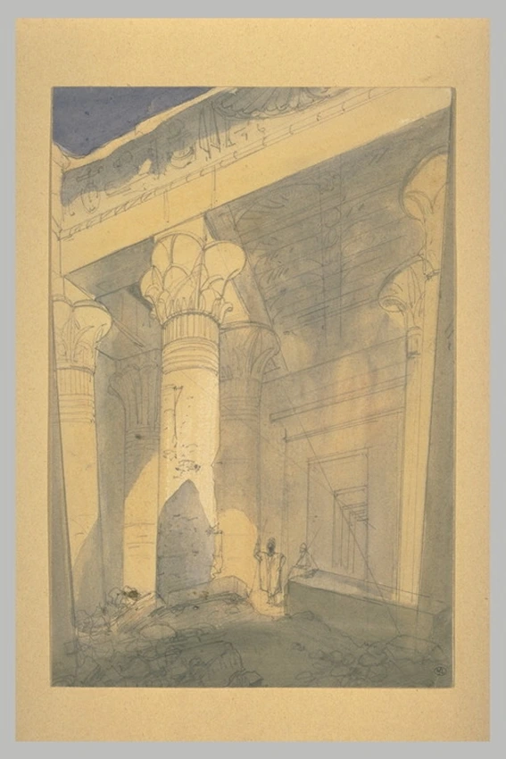 Pronaos du temple de Philae - Louis Amable Crapelet | Musée d'Orsay Pronaos du temple de Philae - Louis Amable Crapelet | Musée d'Orsay