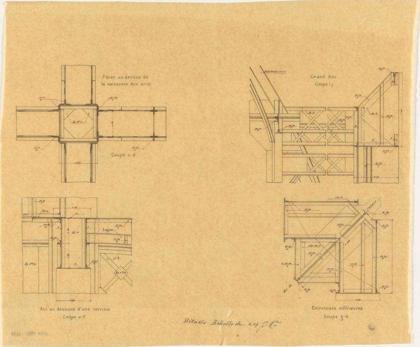 Détails d'une charpente métallique - Alphonse Gosset | Musée d'Orsay