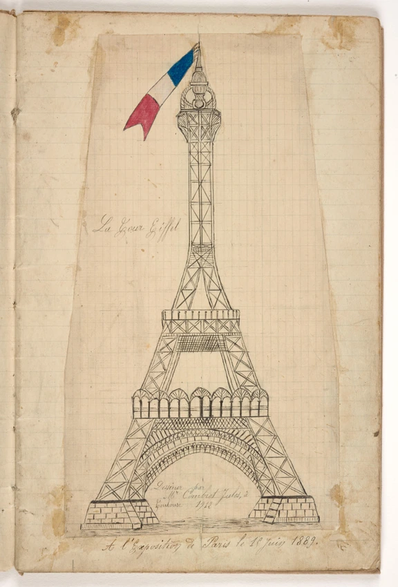 La Tour Eiffel, cahier manuscrit - Julien Lasserre | Musée d'Orsay
