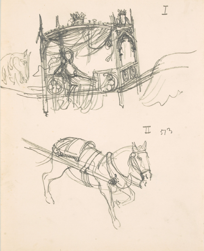 Palanquin et harnachement de cheval - Eugène Grasset | Musée d'Orsay