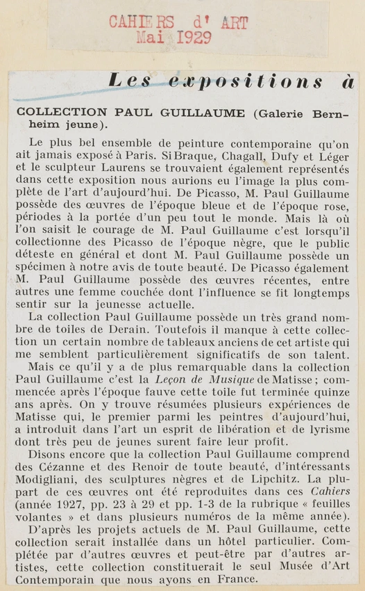 Les expositions à Paris : Collection Paul Guillaume - Anonyme | Musée ...