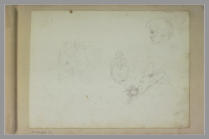 Etudes de personnages d'après Raphaël et Michel-Ange - Adolphe Yvon ...