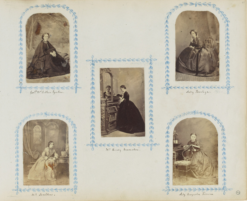 Cinq portraits : Mrs Arthur Egerton, Lady Penrhyn, Mrs Lambton, Mrs ...