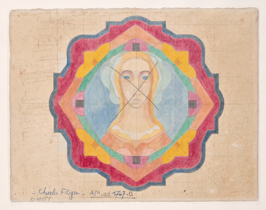 'Notations chromatiques' : tête de femme - Charles Filiger | Musée d'Orsay