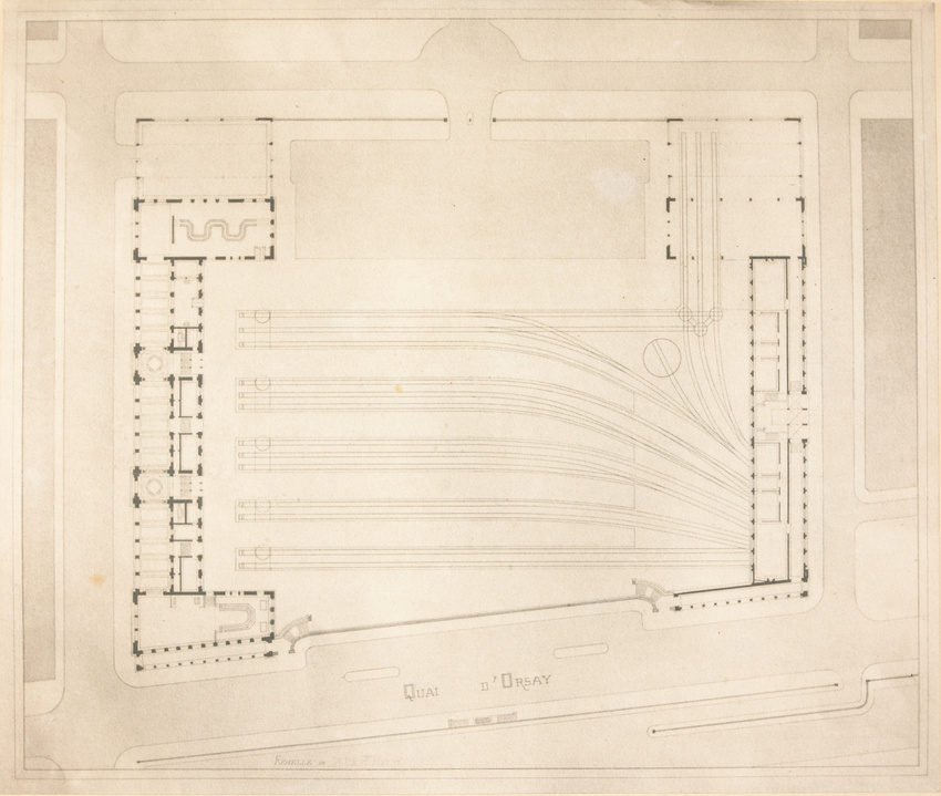 Plan de la gare des Invalides - Anonyme | Musée d'Orsay