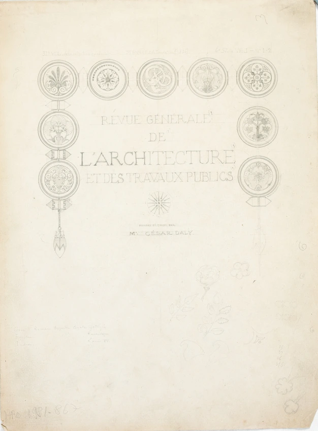 Frontispice de la "Revue Générale de l'Architecture et des Travaux ...