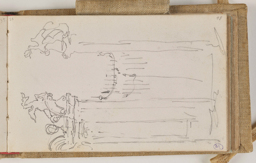 Portail baroque monumental surmonté de sculptures - Mariano Fortuny y ...
