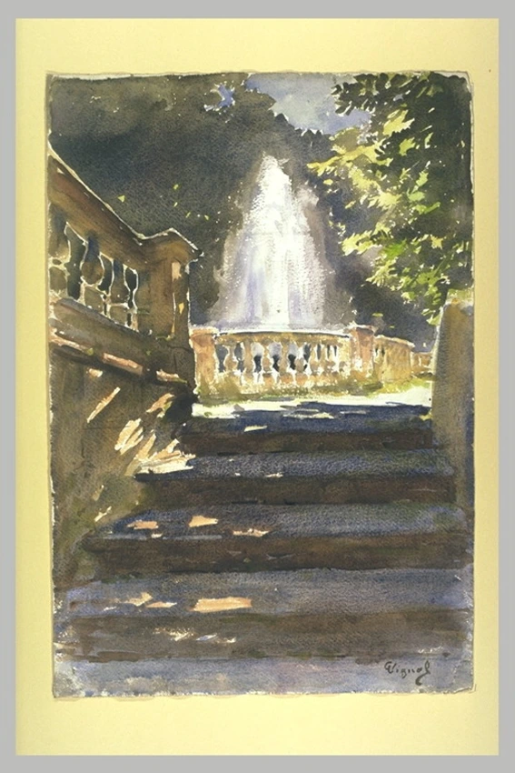 Jet d'eau dans les jardins de la Villa d'Este - Pierre Vignal | Musée d ...