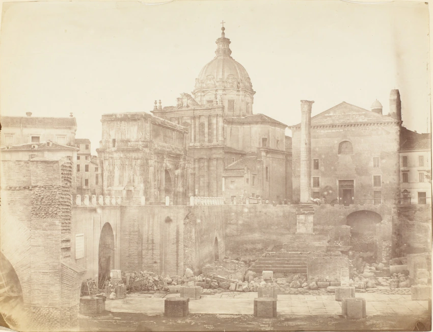 La Colonne de Phocas et l'arc de Septime Sévère sur le Forum et l ...