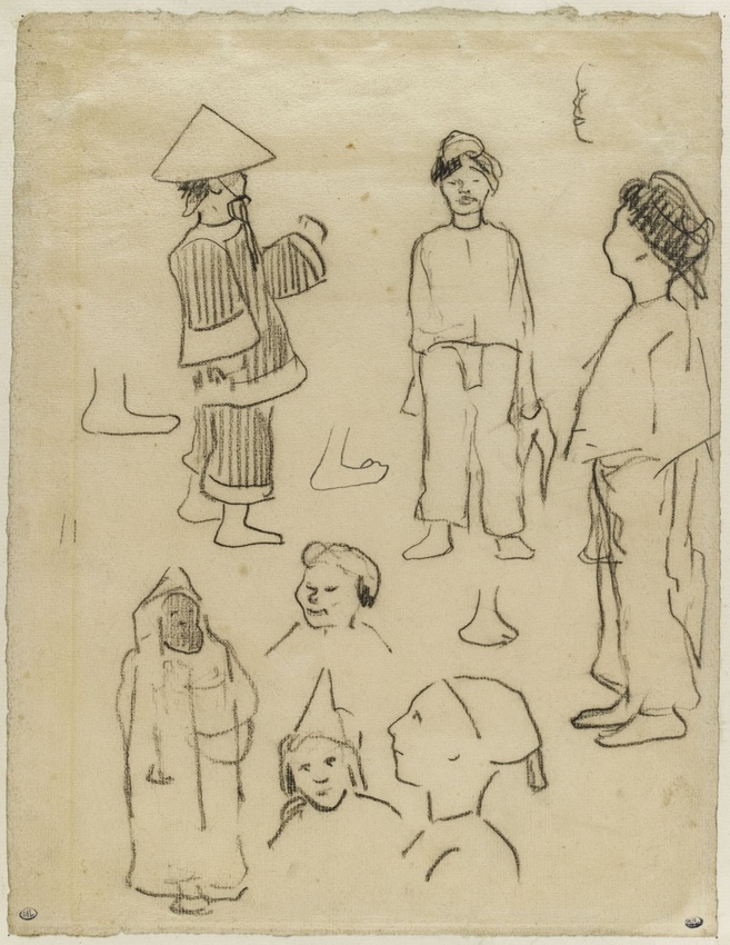 Etudes de personnages annamites - Paul Gauguin | Musée d'Orsay
