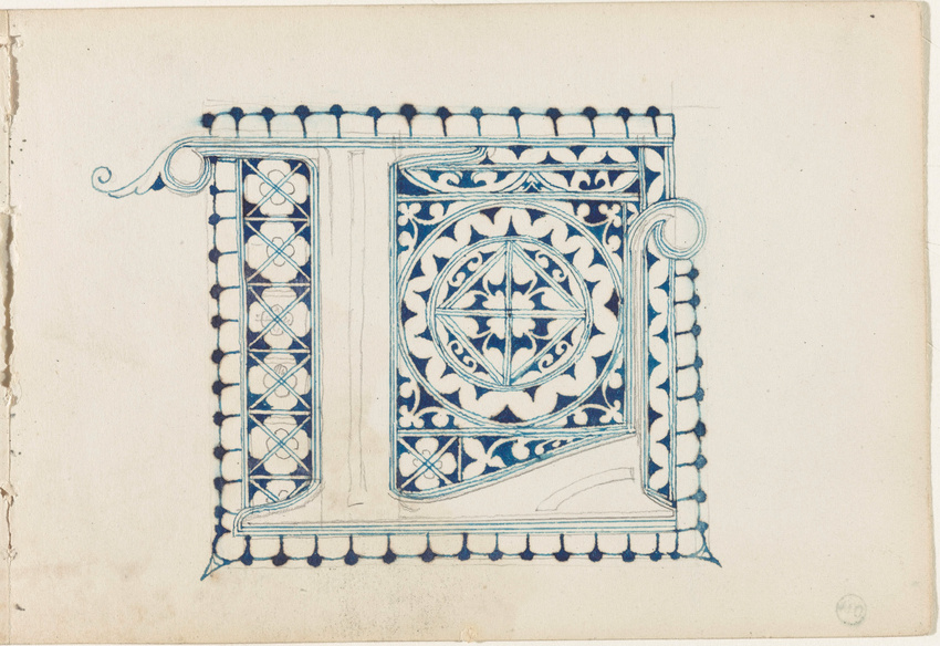 Lettrine T (recto) ; Lettrine L (verso) - Alphonse Gosset | Musée d'Orsay