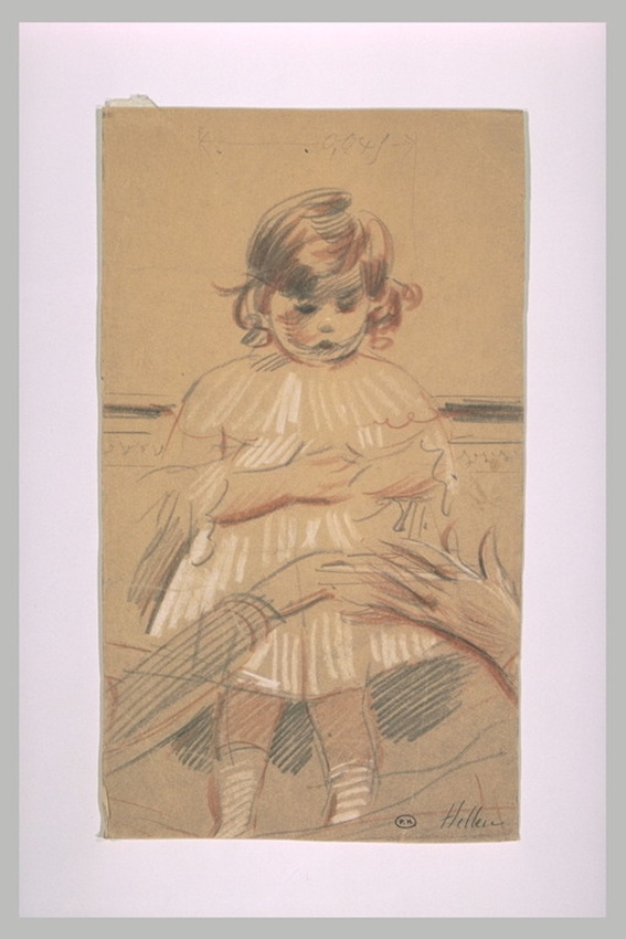 Paulette enfant, debout, bras croisés - Paul Helleu | Musée d'Orsay
