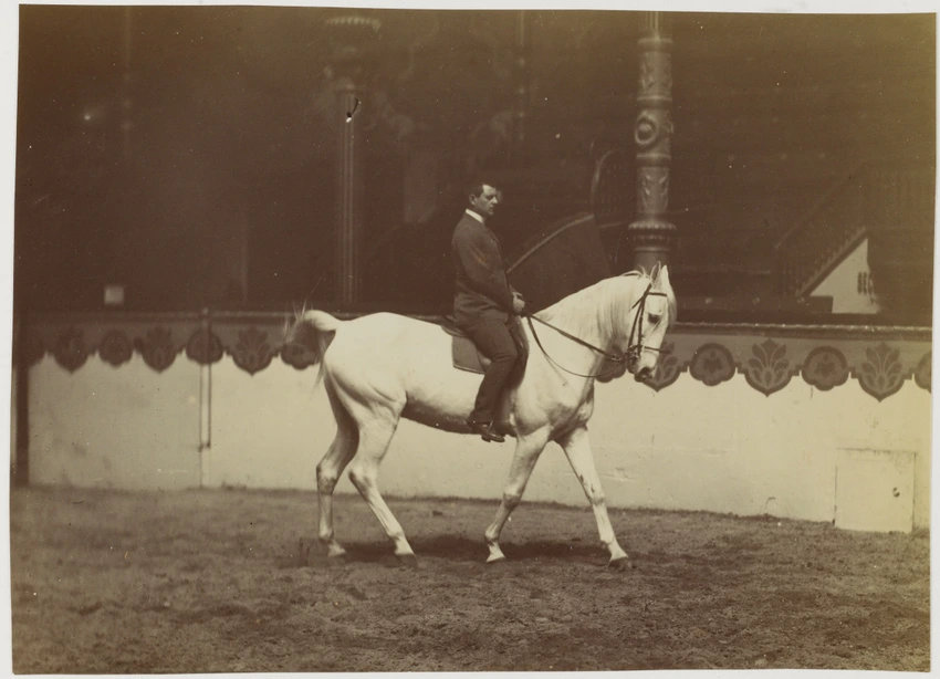 Hippodrome de l'Alma, dresseur sur la piste - Albert Londe | Musée d'Orsay