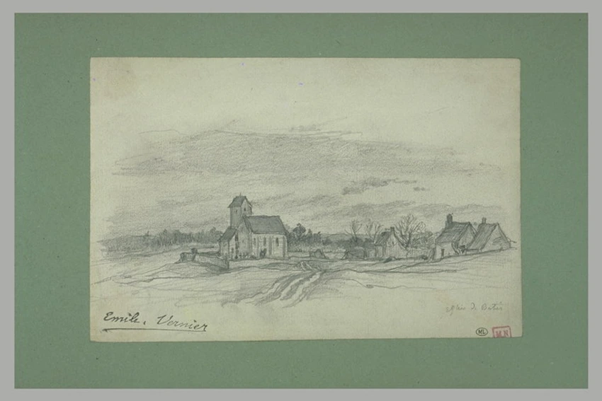 Vue du village de Batier - Emile-Louis Vernier | Musée d'Orsay