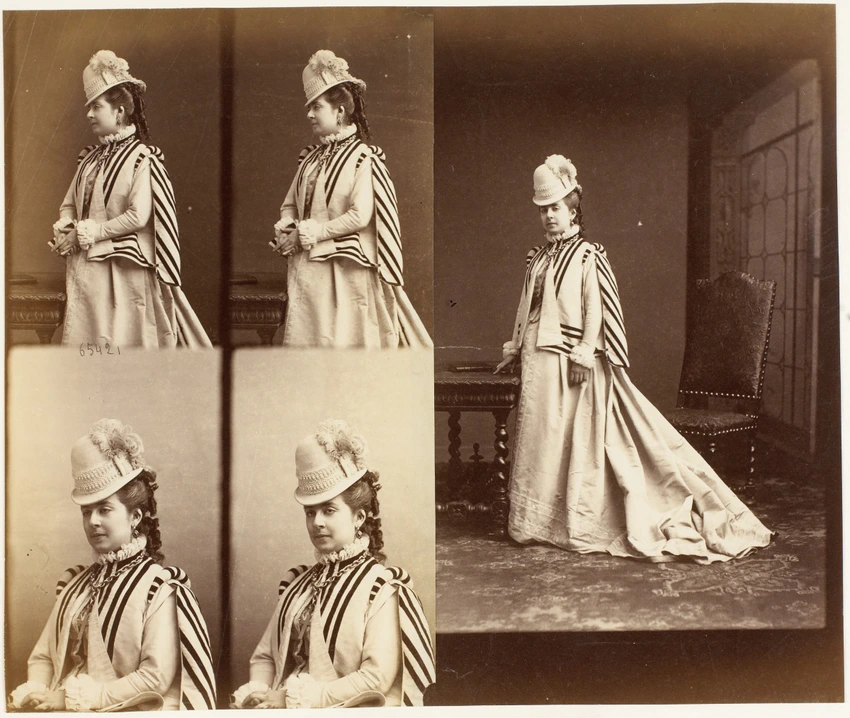 Mme Léonide Leblanc en cinq poses, deux assise et trois en pied - André ...