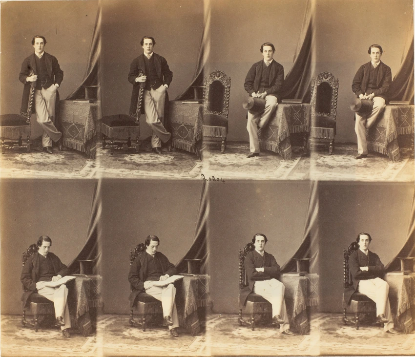 M. George Cadogan en huit poses, deux en pied, six assis - André ...