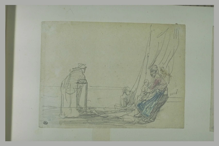Figures sur un quai - Eugène Boudin | Musée d'Orsay