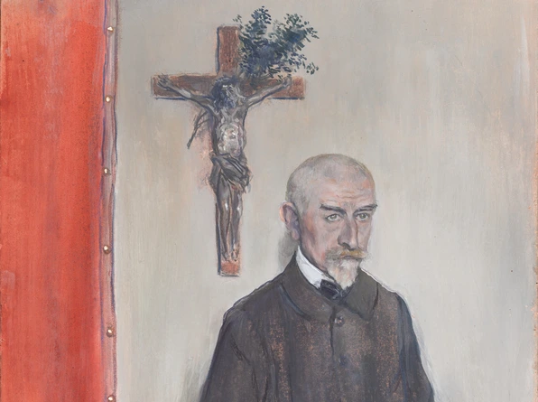 Jean-François Raffaëlli, “Portrait de Joris-Karl Huysmans” [Portrait of ...