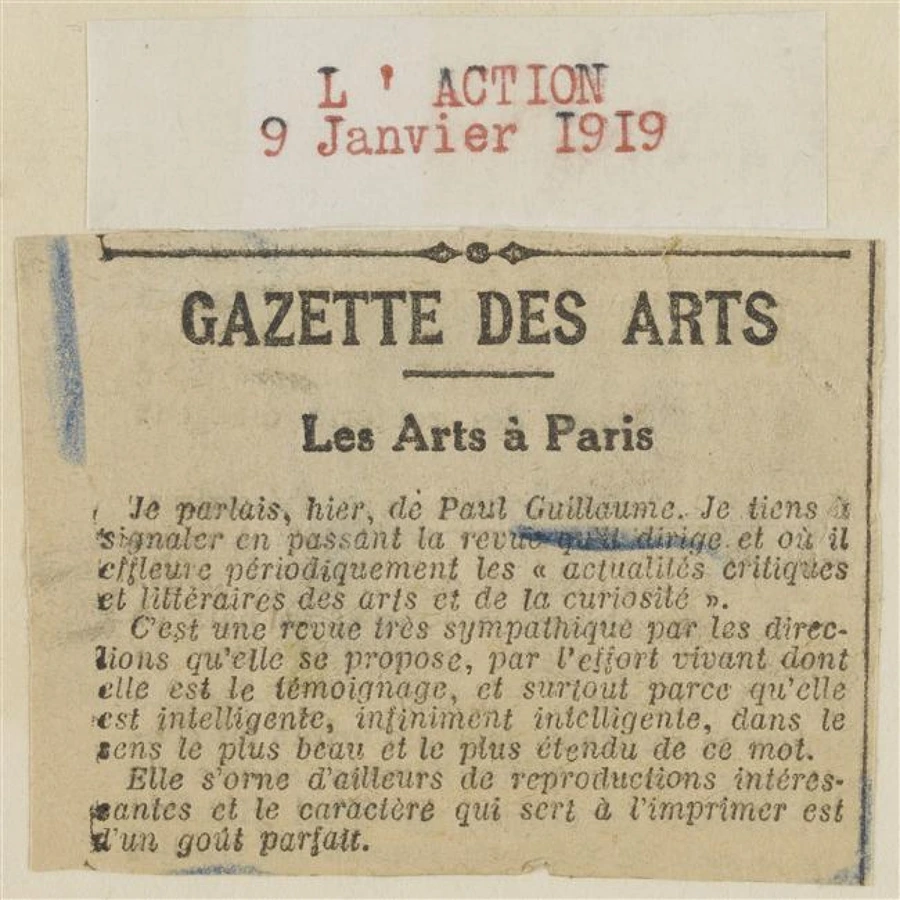 Le press book de Paul Guillaume dans les archives de la collection ...