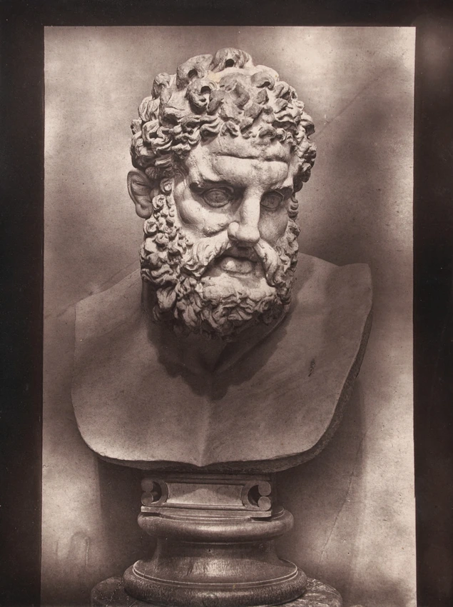 Buste of Hercules. Copy of the celebrated statue of Glycon. (In the ...